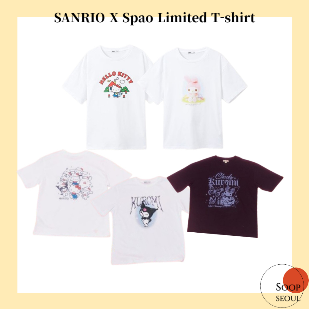SANRIO X SPAO Limited T-shirt / kuromi hello kitty mymelody | Shopee Malaysia