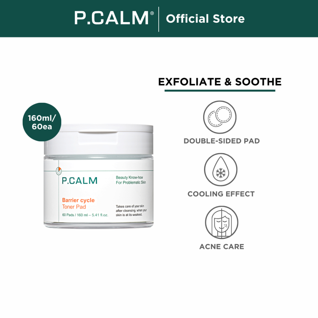 [P.CALM] Barrier Cycle Toner Pad (160ml/60ea) | Shopee Malaysia