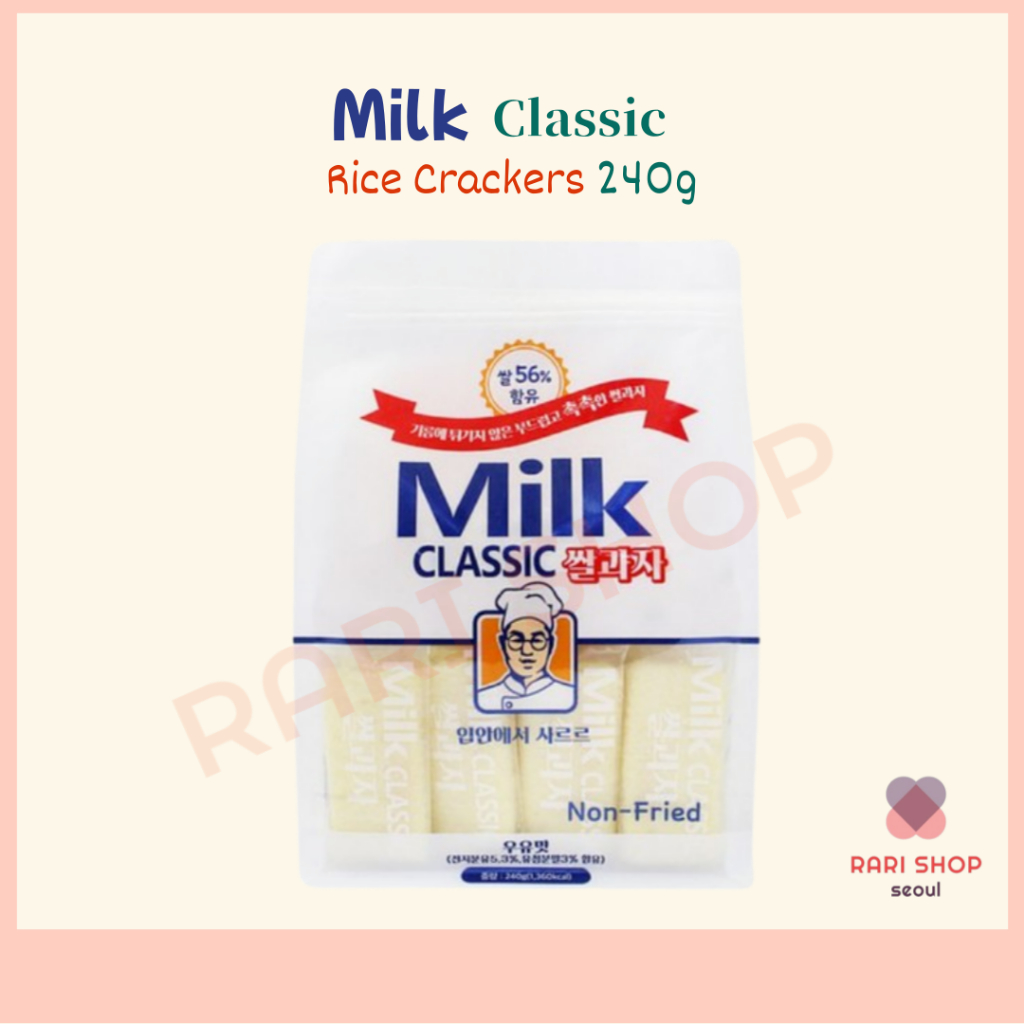 [Milk Classic] Rice Crackers 240g (1,360kcal) l Non Fried l Rice 56% ...