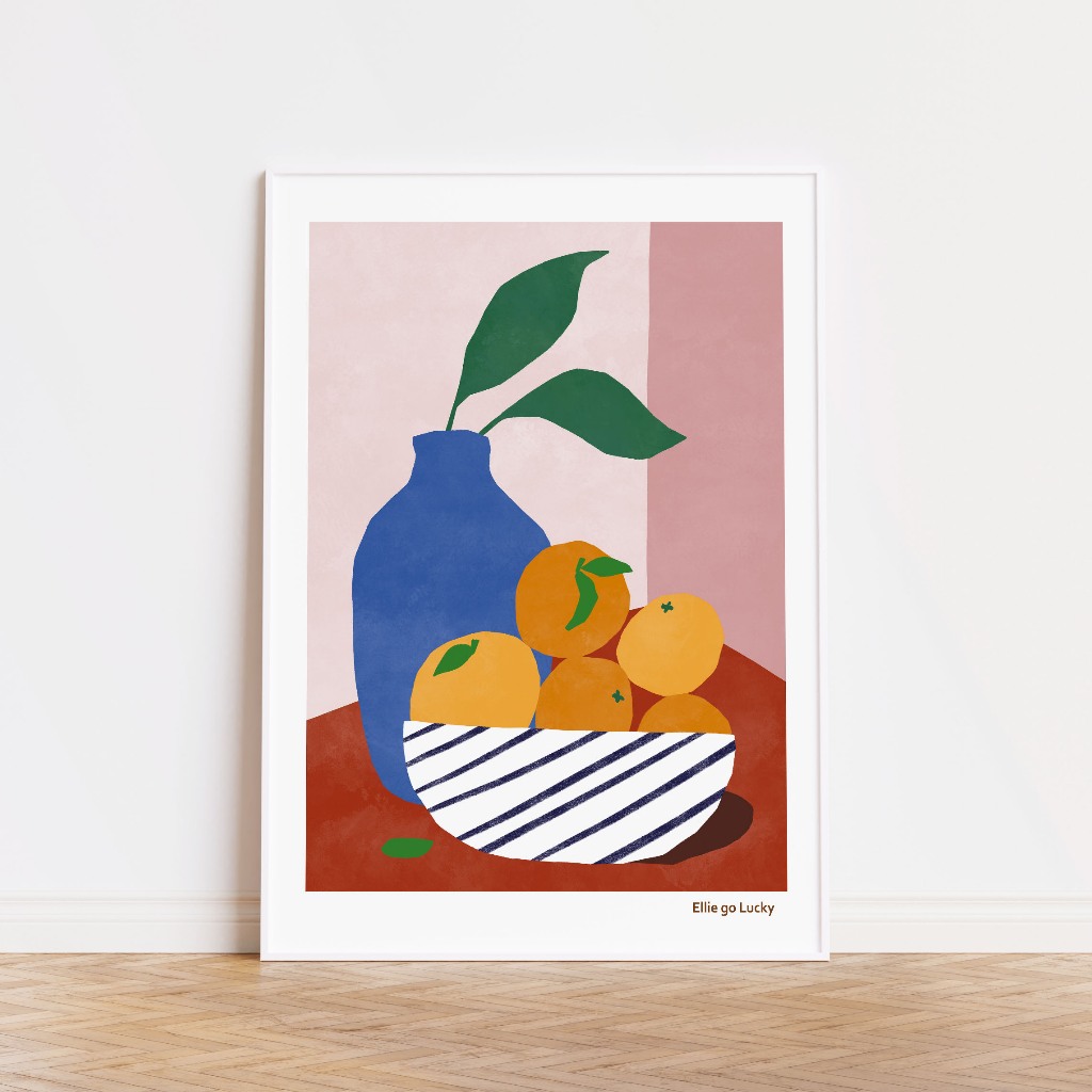 [ELLIE GO LUCKY] Orange Still-life POSTER | Shopee Malaysia