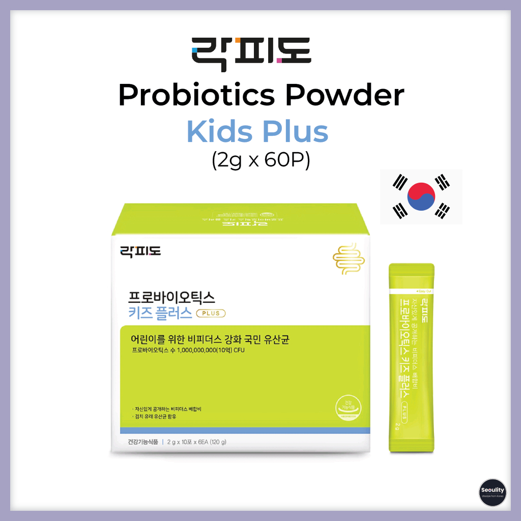 🇰🇷 Lacfido Probiotics Kids Plus (2g x 60P) | Korean Synbiotic Probiotics Powder for Children ...