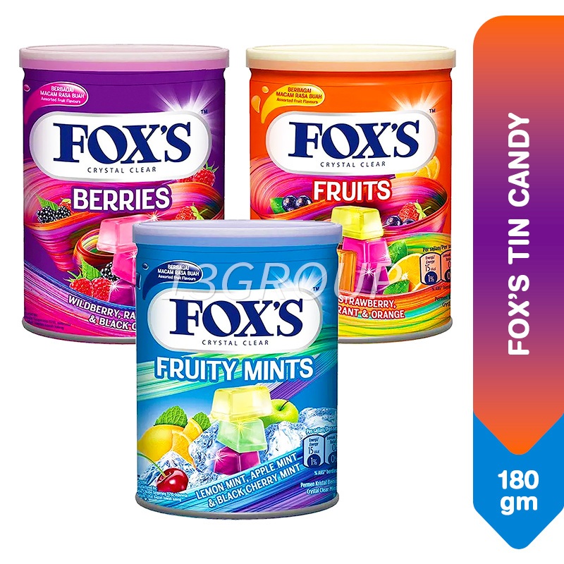 Fox's Tin Candy Fruity Crystal Clear, 180g | Shopee Malaysia