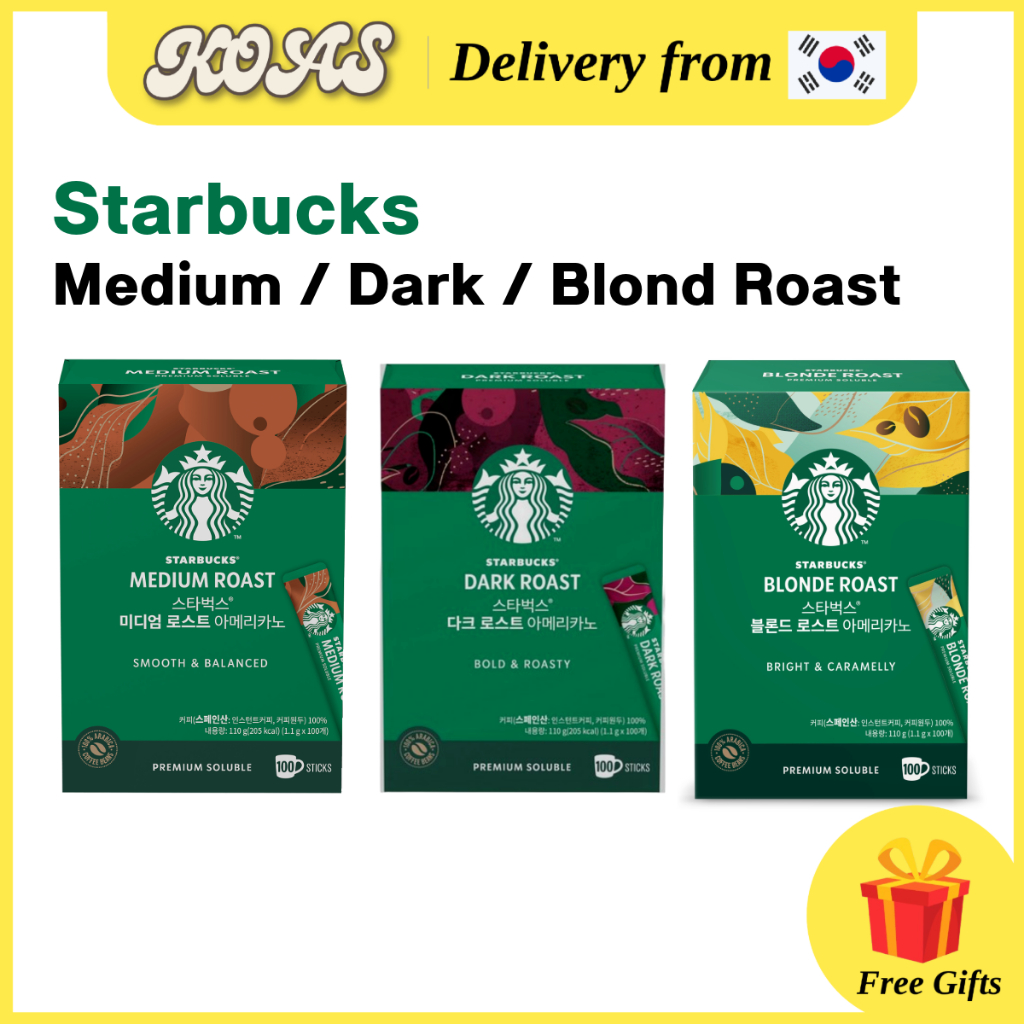 [Starbucks] Medium/Dark/Blonde Roast Americano (1.1g x50ea / 100ea ...