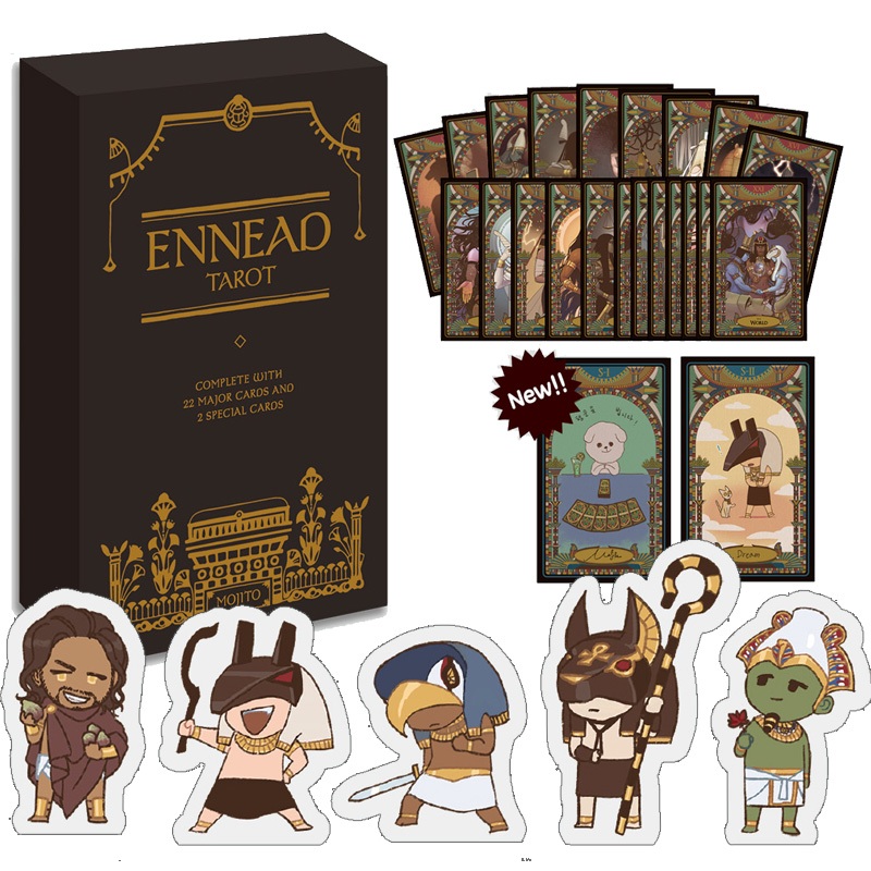 ENNEAD Tarot Card & Korotto (Mini Acrylic Figure) 5-Piece Set (Mojito Korean webtoon manhwa ...