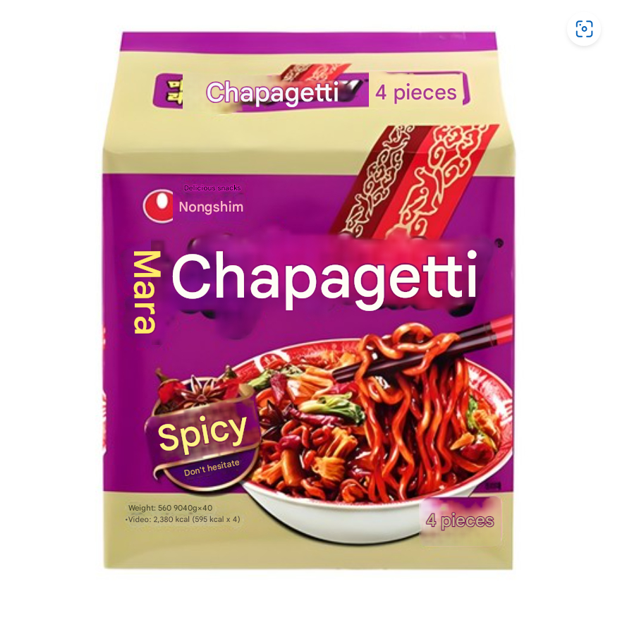 Nongshim Chapagetti Mala 140g x 4 Packs – Korean Spicy Black Bean Mala ...