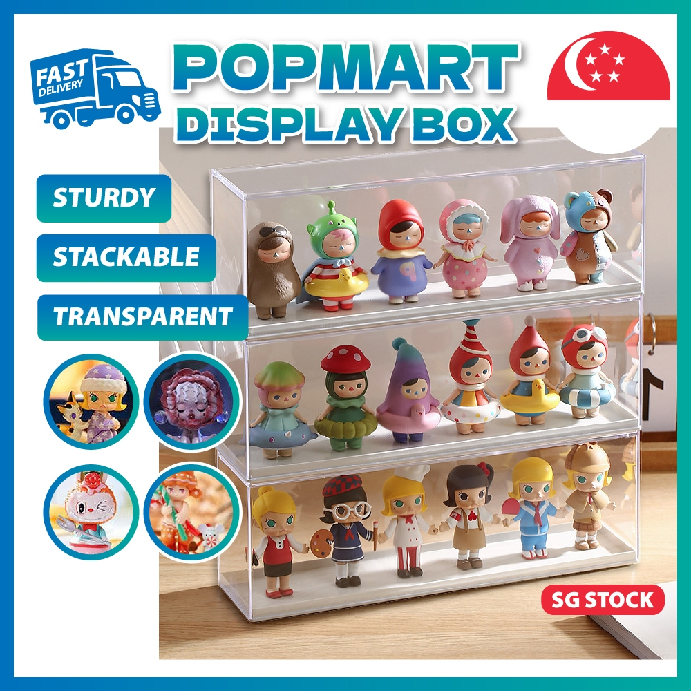 Display Cabinet Transparent Box Stackable Popmart Blind Storage ...