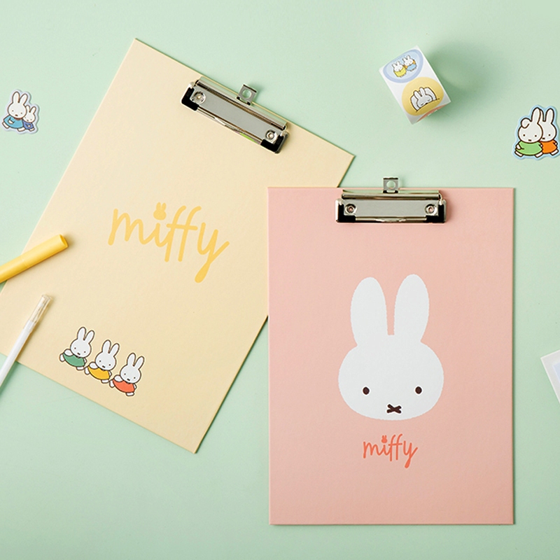 Miffy A4 Clip Board Hanging Hole Writing Drawing Menu Paper Holder File ...