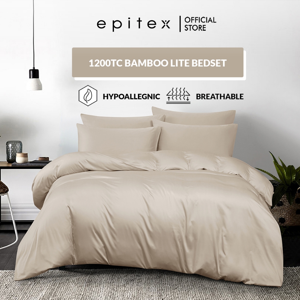 (New Arrival) Epitex 1200TC 100% Premium Bamboo Bedsheet | Bedset ...