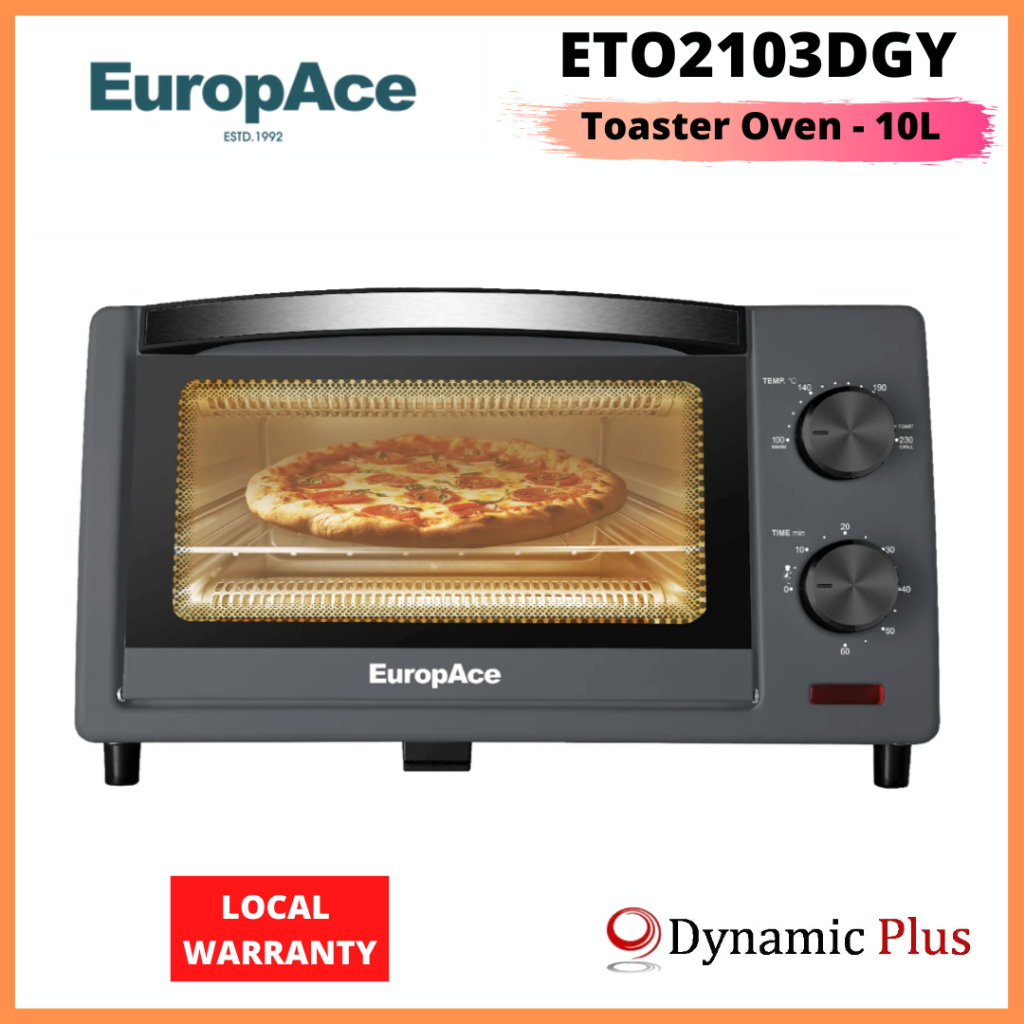 EuropAce ETO2103D Compact Toaster Oven with Toast Shade Selection - 10L ...