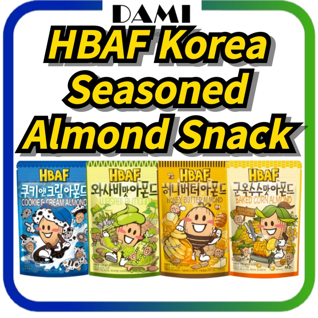 HBAF Almonds Snack Best Sale Collection of 3 Types [Korea Nuts Snack ...