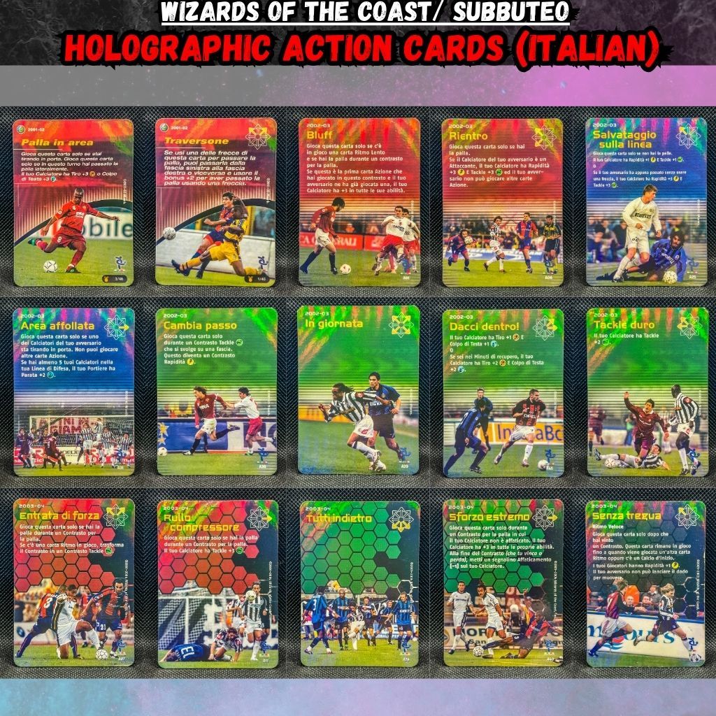 Wizards Of The Coast/ Subbuteo Holographic Action Cards (Italian ...
