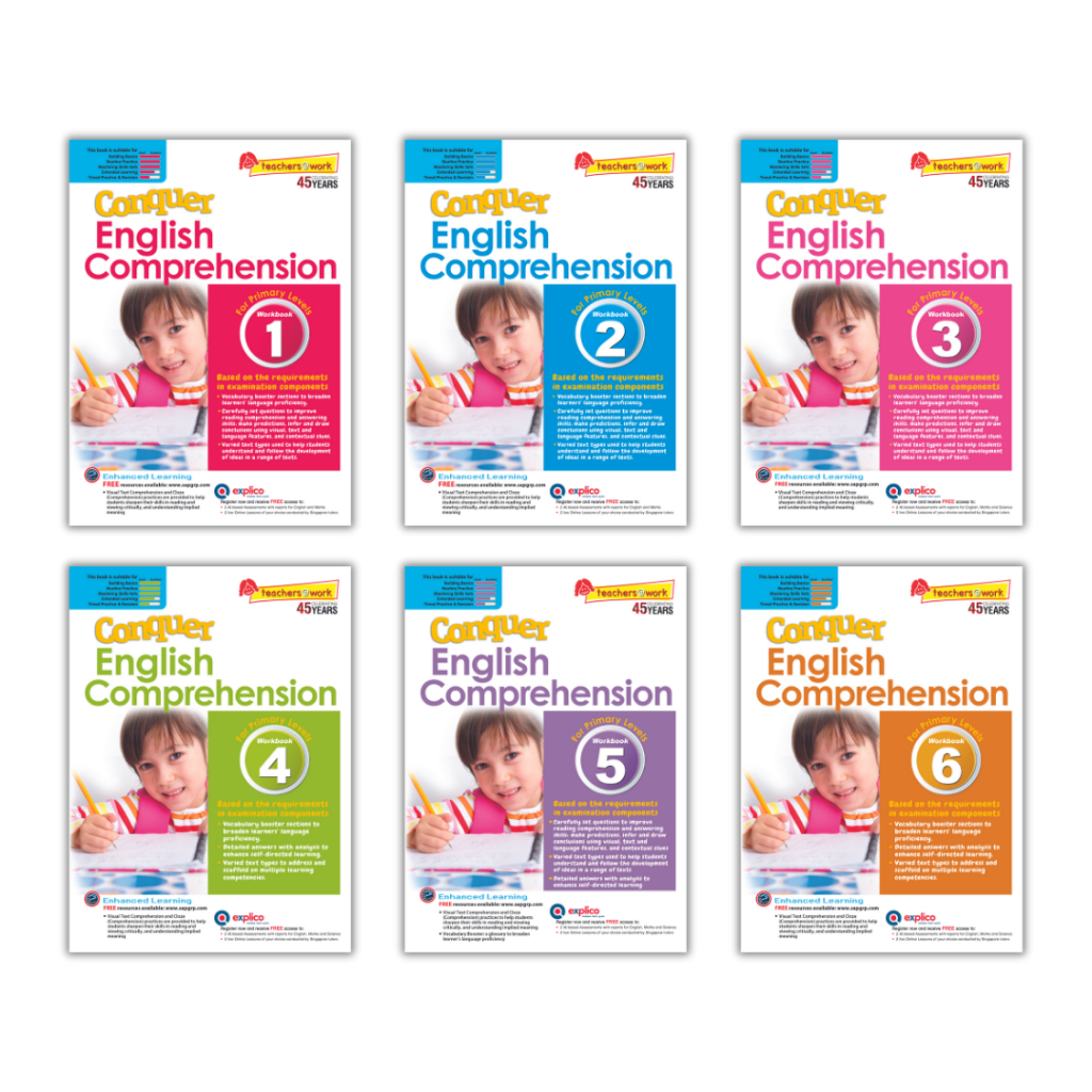 Conquer Comprehension For Primary Levels Workbook 1-6 | Skill-based ...