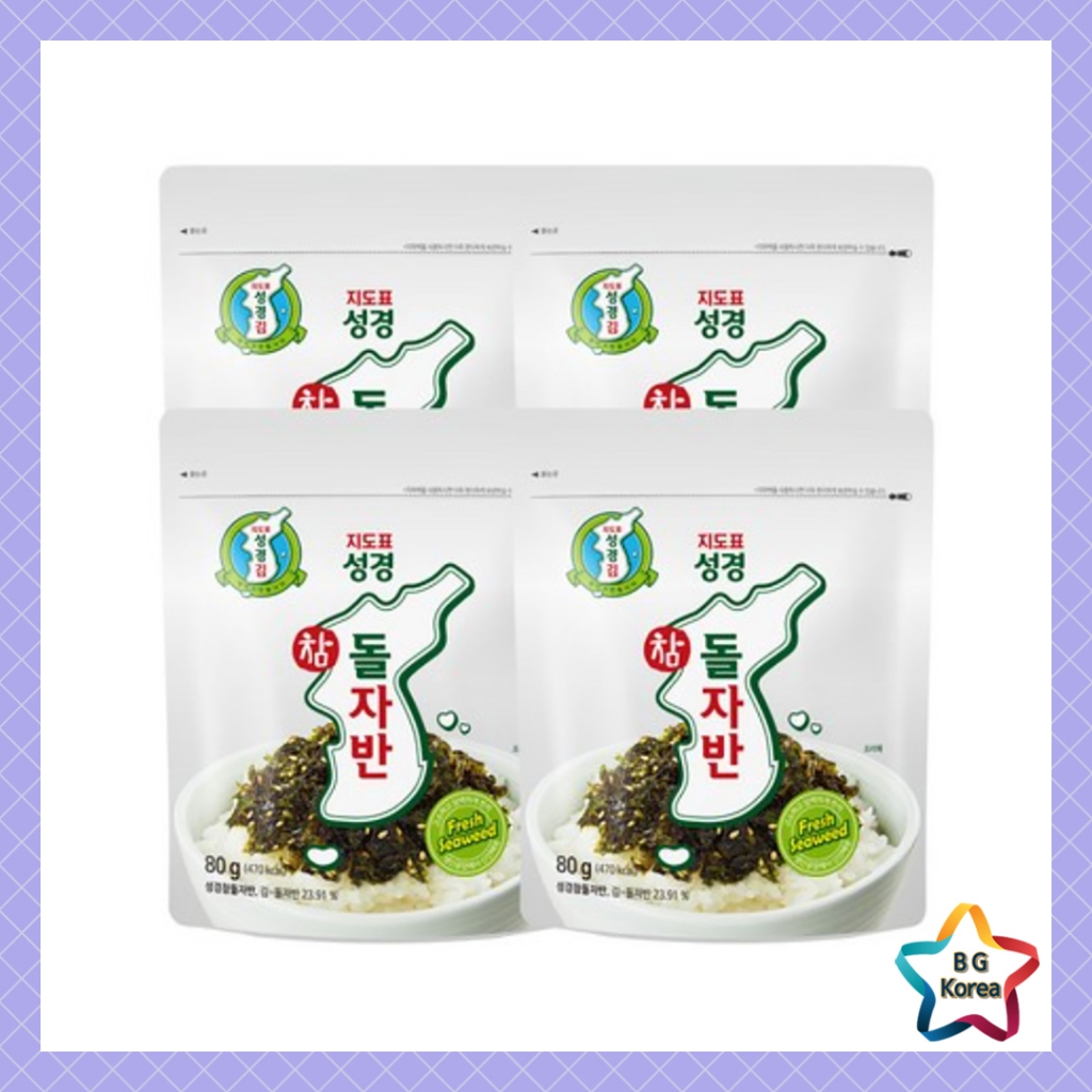 JidoPyo Premium Korean Crispy Laver Flakes 80g x 4 – Seasoned Seaweed ...