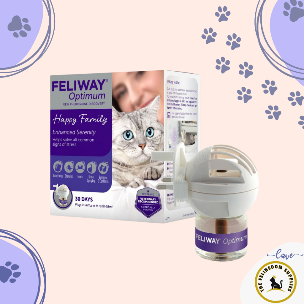 FELIWAY Optimum Cat Enhanced Calming Starter Kit. Plug-in Diffuser and ...