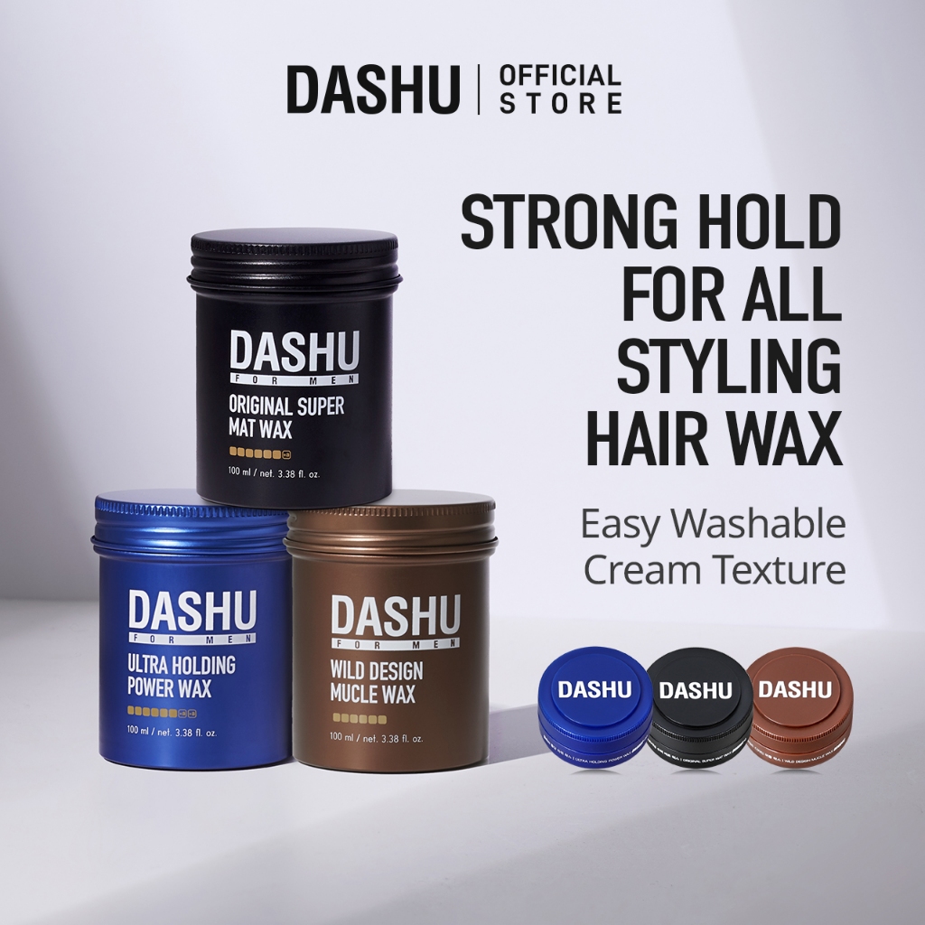 [DASHU] For Men Hair Wax For All Hair Style 100ml/15ml (Easy to Fix ...