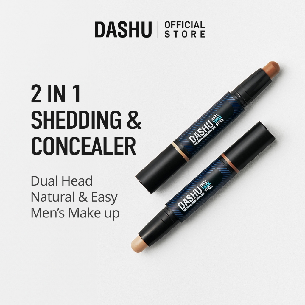 [DASHU] Mens Dual Trick Stick 3.4g (Dual Head Concealer+Shedding, Easy ...
