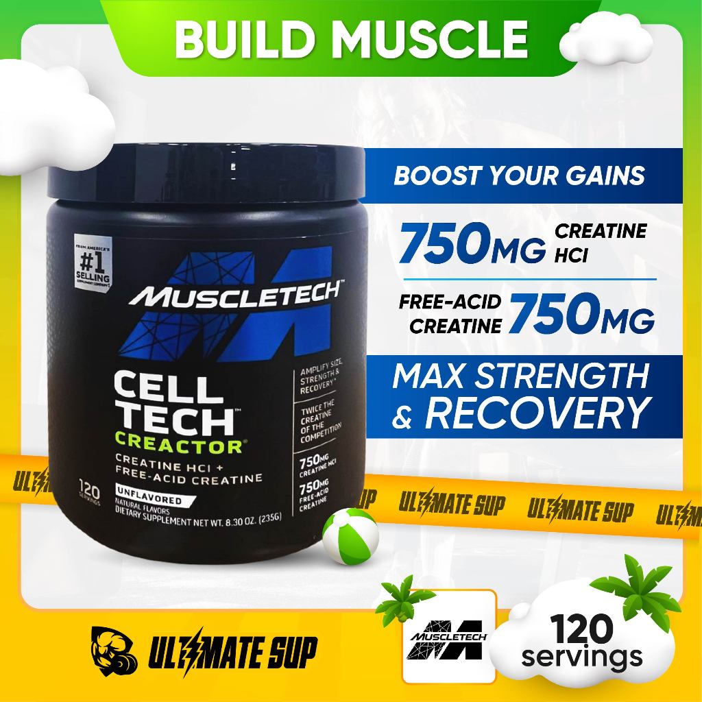 MuscleTech Cell Tech Creactor | Creatine HCI | Increase Strength & Gain ...