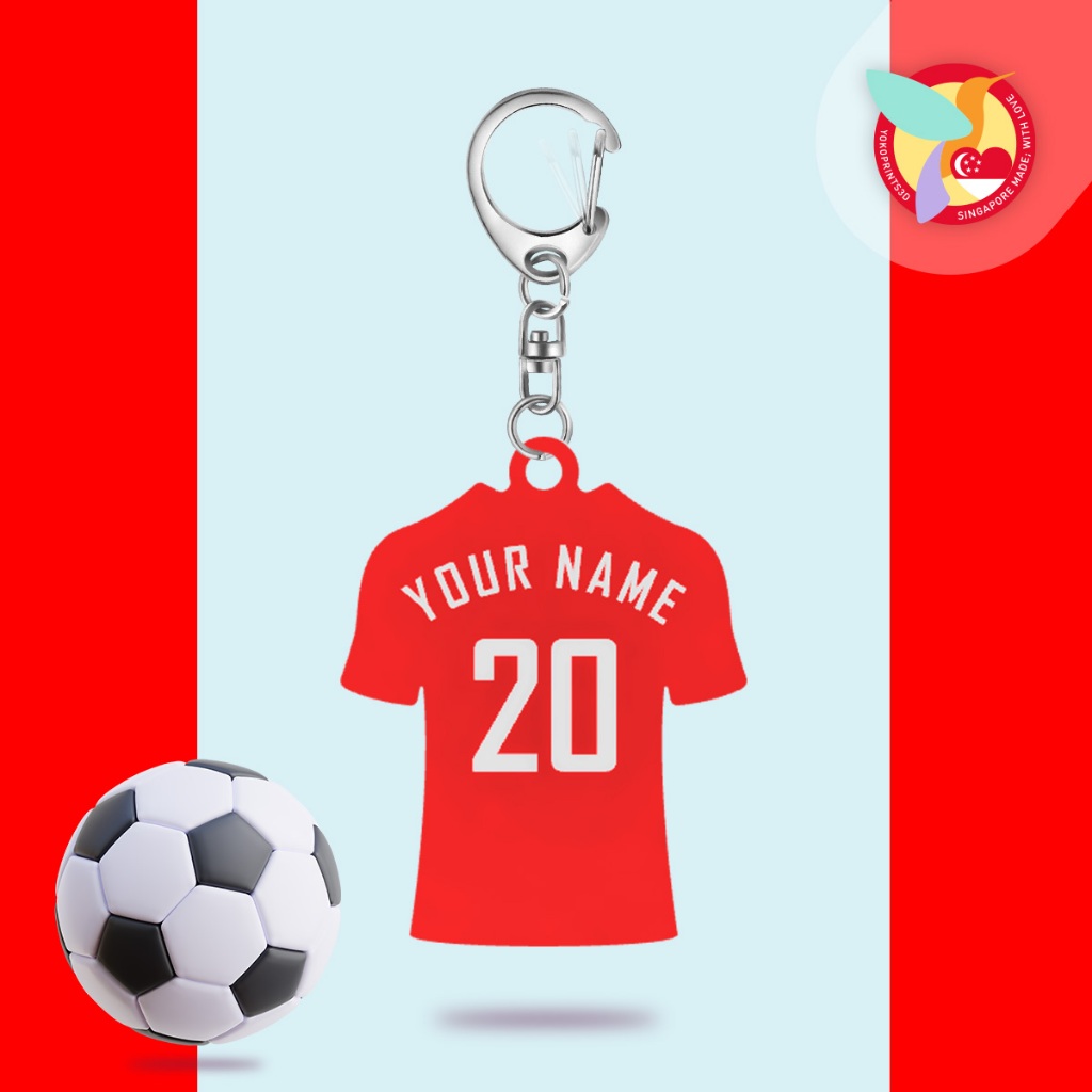 Customisable 3D Printed Keychain | Soccer Jersey | Personalised | Great ...