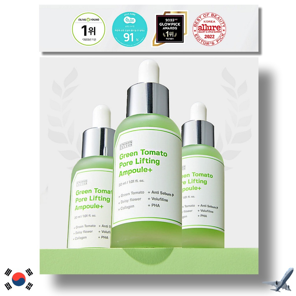 SUNGBOON EDITOR GREEN TOMATO PORE LIFTING AMPOULE 40 ml, (30ml+30ml ...