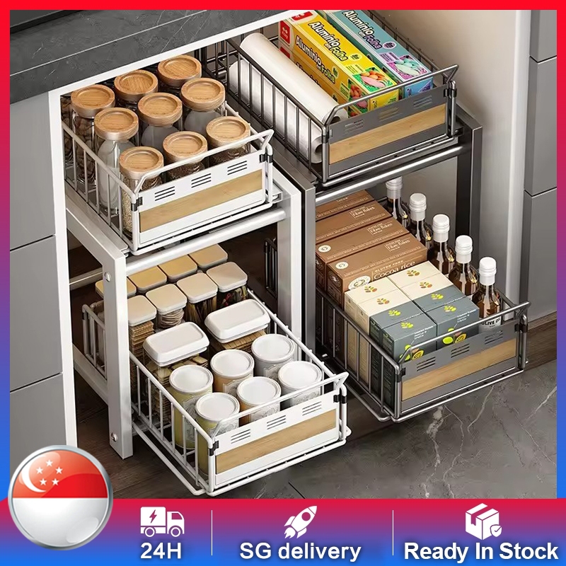 Kitchen Under Sink Storage Rack/sink basket/multi-layer pull-out ...