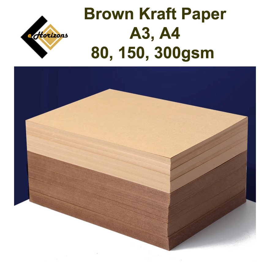 80-300gsm A4 A3 Brown Kraft Paper Drawing Paper Wrapping Paper Art ...