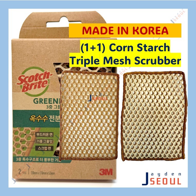 3M Scotch-Brite | (1+1) Corn Starch TRIPLE Mesh Scrubber - MADE IN ...
