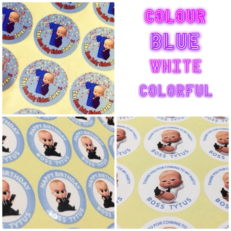 Boss Baby Birthday Kids Stickers Custom | Shopee Malaysia