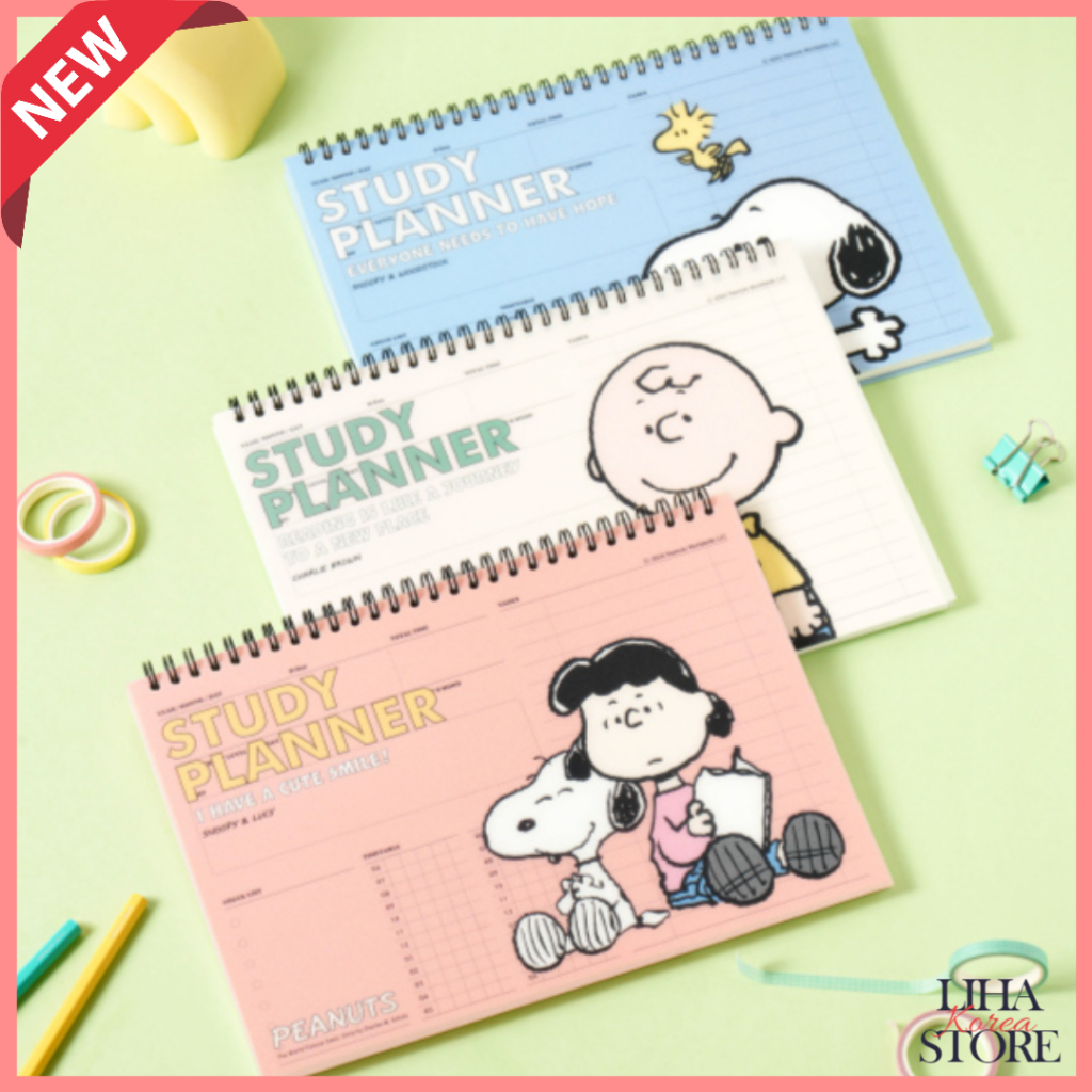PEANUTS Snoopy B5 Planner(80pieces)Planner Notebook Daily Weekly ...
