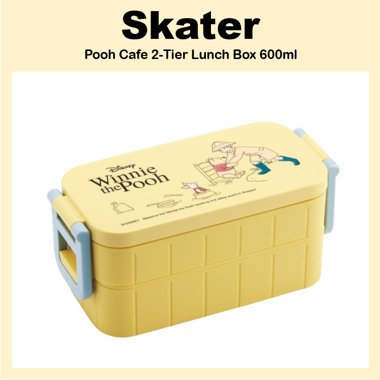 [SKATER] POOH CAFÉ 2 Tier Lunch Box 600ml YZW3AG | Shopee Malaysia