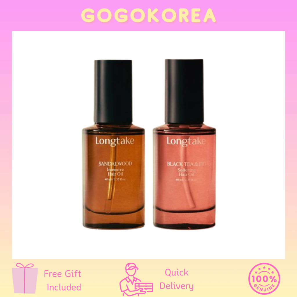 [Longtake] Black tea & fig softening hair oil 40ML / Sandalwood intensive hair oil 40ML / Ready ...