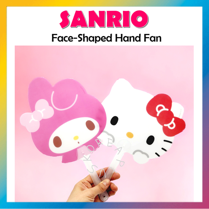 [SANRIO] Face-Shaped Hand Fan (Mymelody Kitty) | Shopee Malaysia