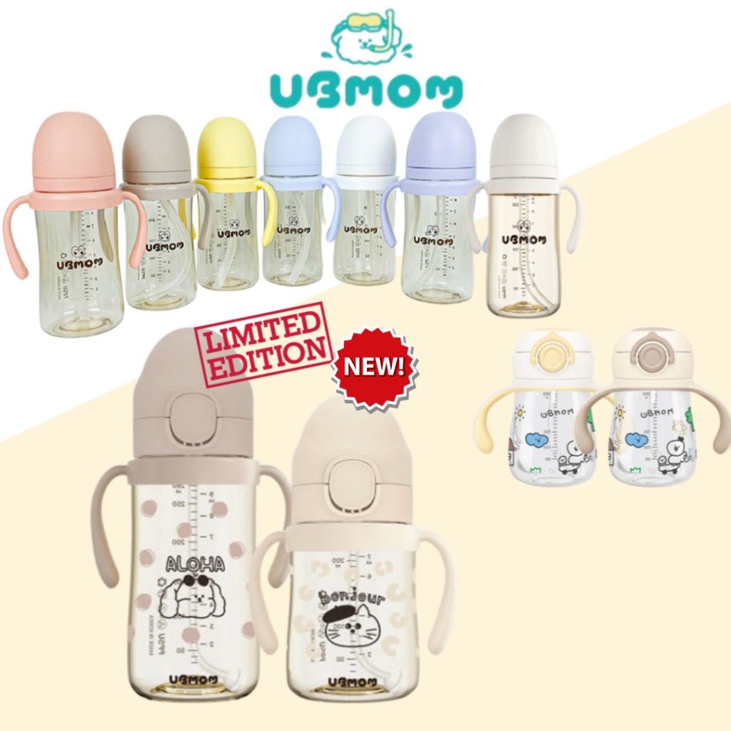 [UBMOM] Signature Backflow Prevetion PPSU Straw Cup Kettle PPSU 200ml, 280ml | Shopee Malaysia