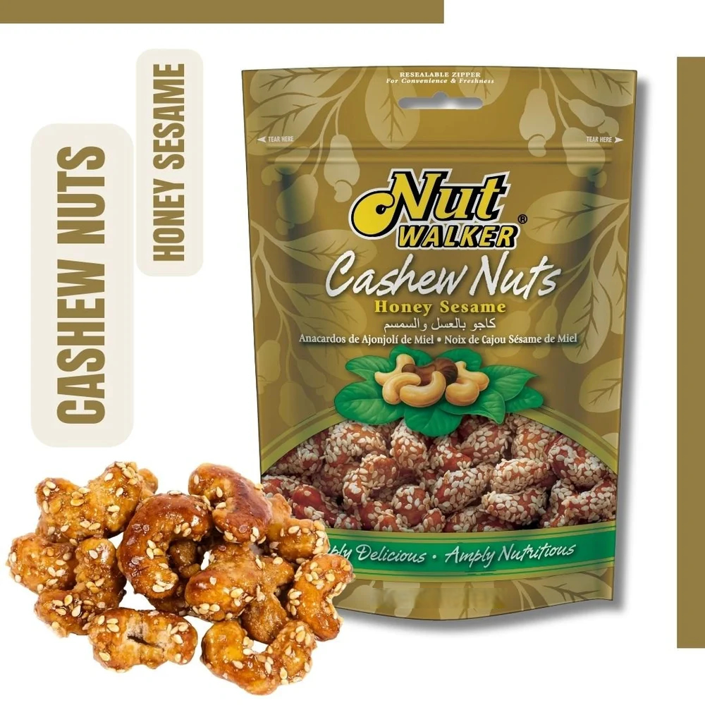Nut Walker Honey Sesame Cashew Nuts 170g - Halal Certified - Crunchy ...