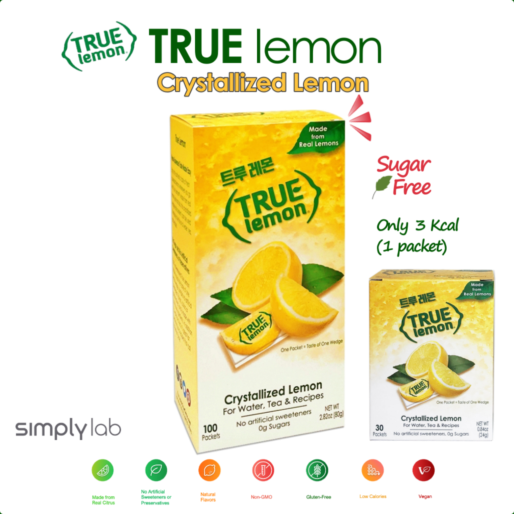 [True Lemon]Crystalized Pure Lemon Powder Zero Calories for Water ...