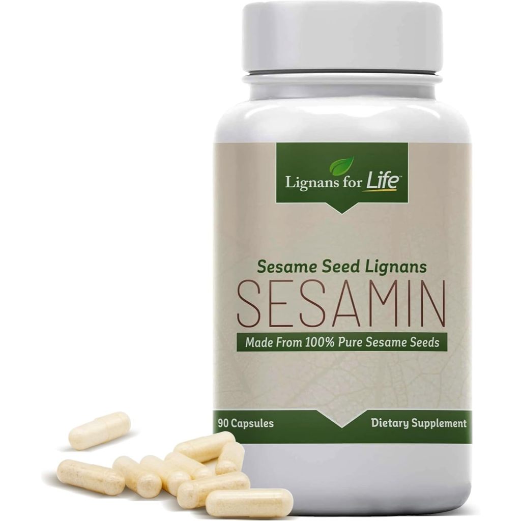 Lignans For Life Sesame Extract 90 Capsules - 540 mg with 81 mg Sesamin and 27 mg Sesamolin ...