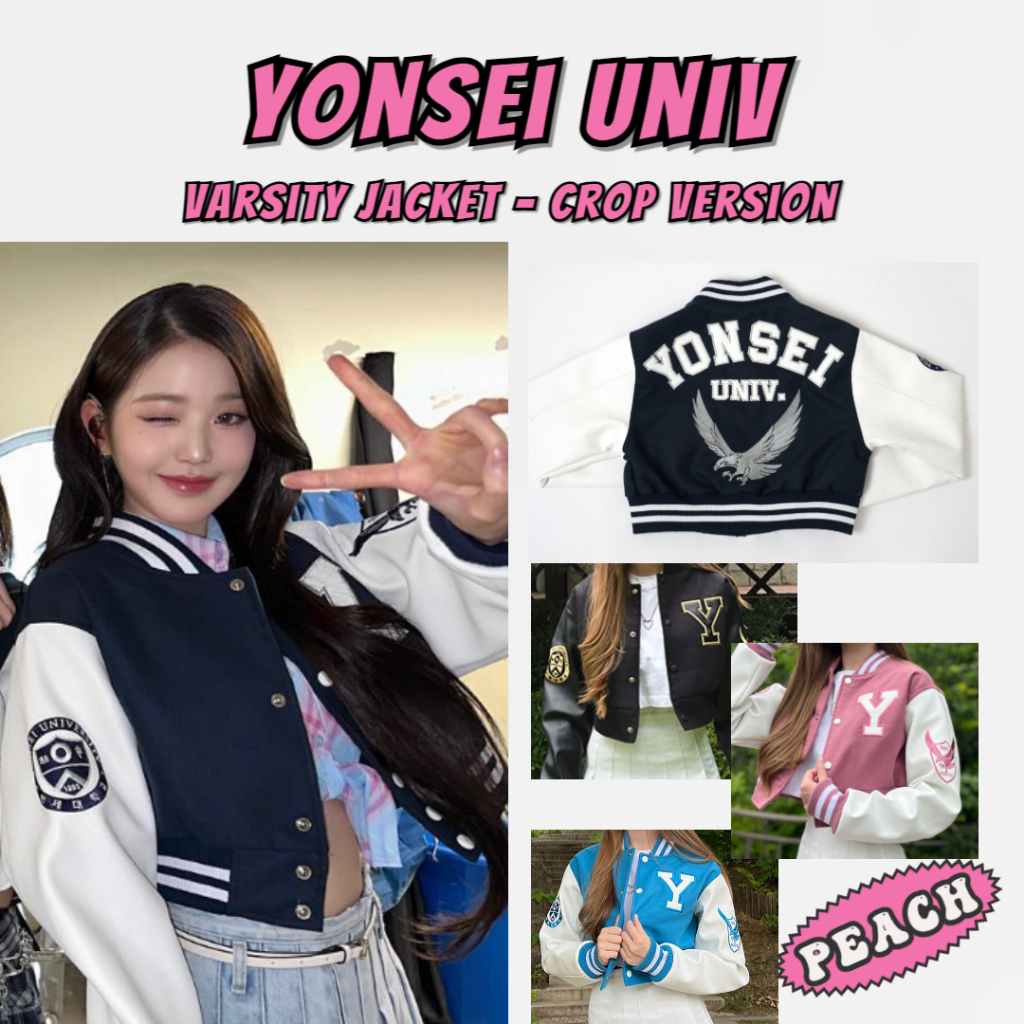 YONSEI University Official Varsity jacket - Crop Size iVE Wonyoung Pick | Shopee Malaysia
