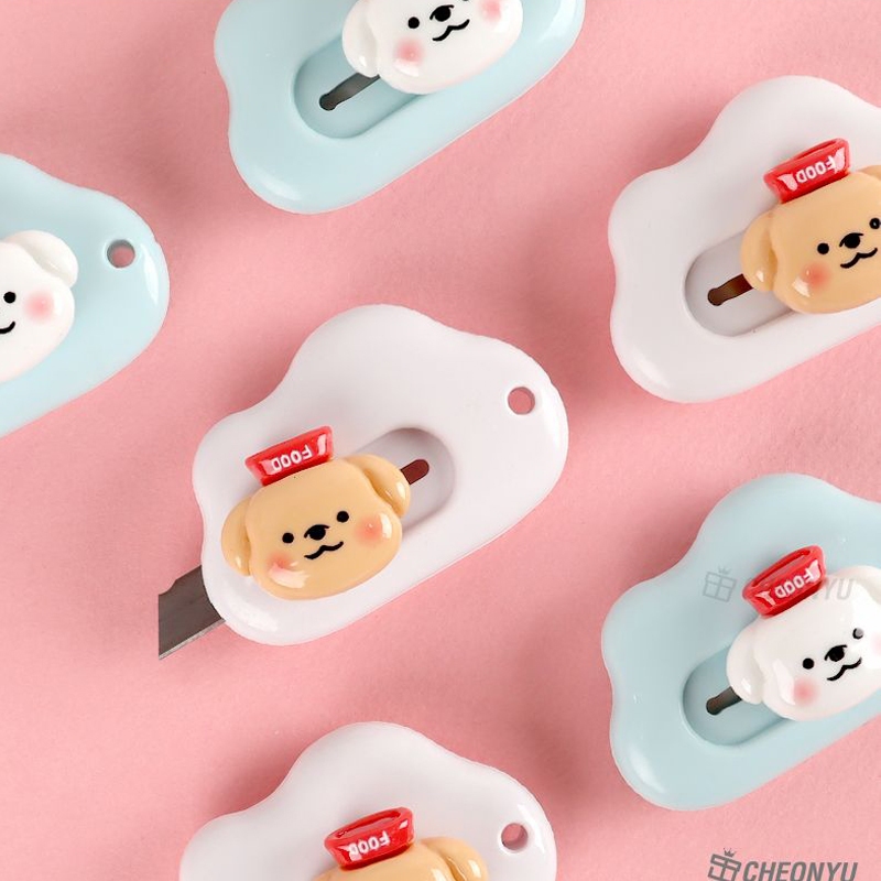 Mini Cloud Small Unboxing Knife Cutter Cute Korean Stationery | Shopee ...