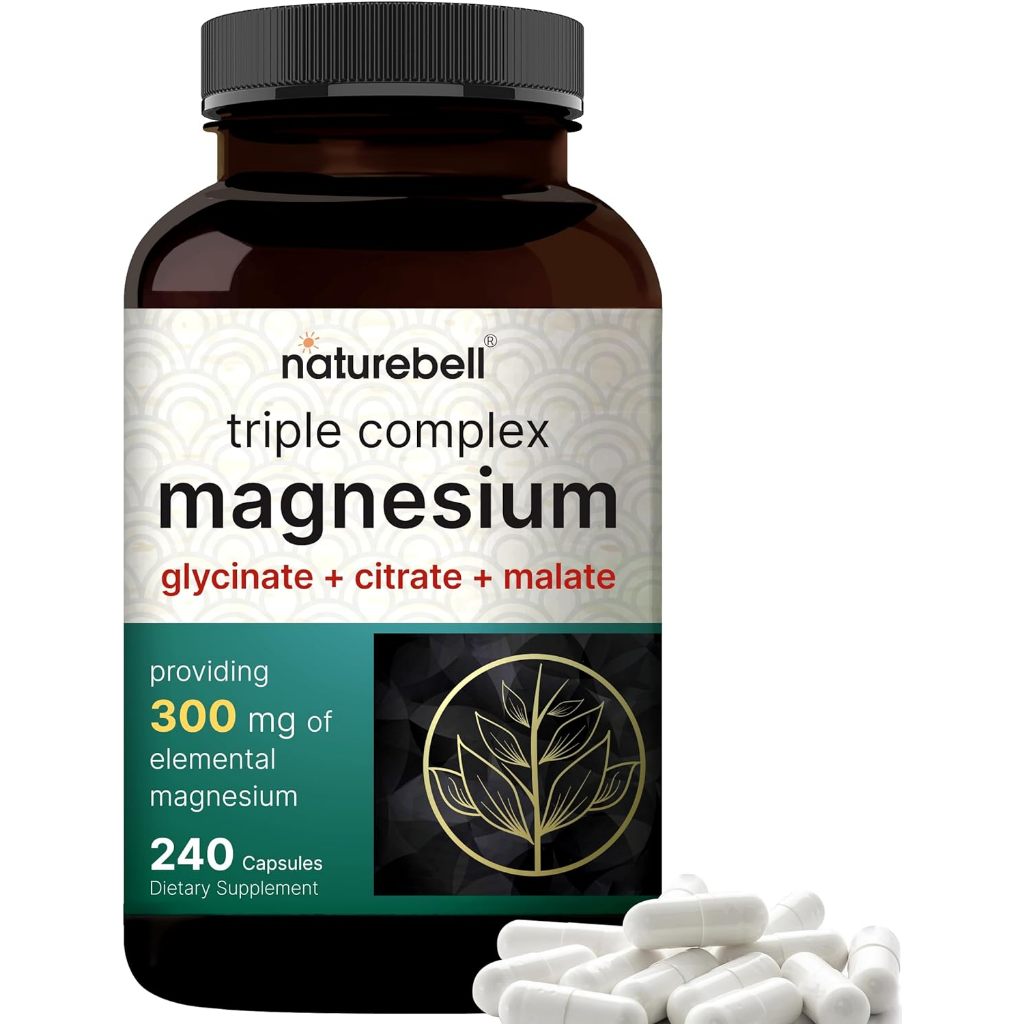 NatureBell Triple Complex Magnesium Supplement, 240 Capsules ...