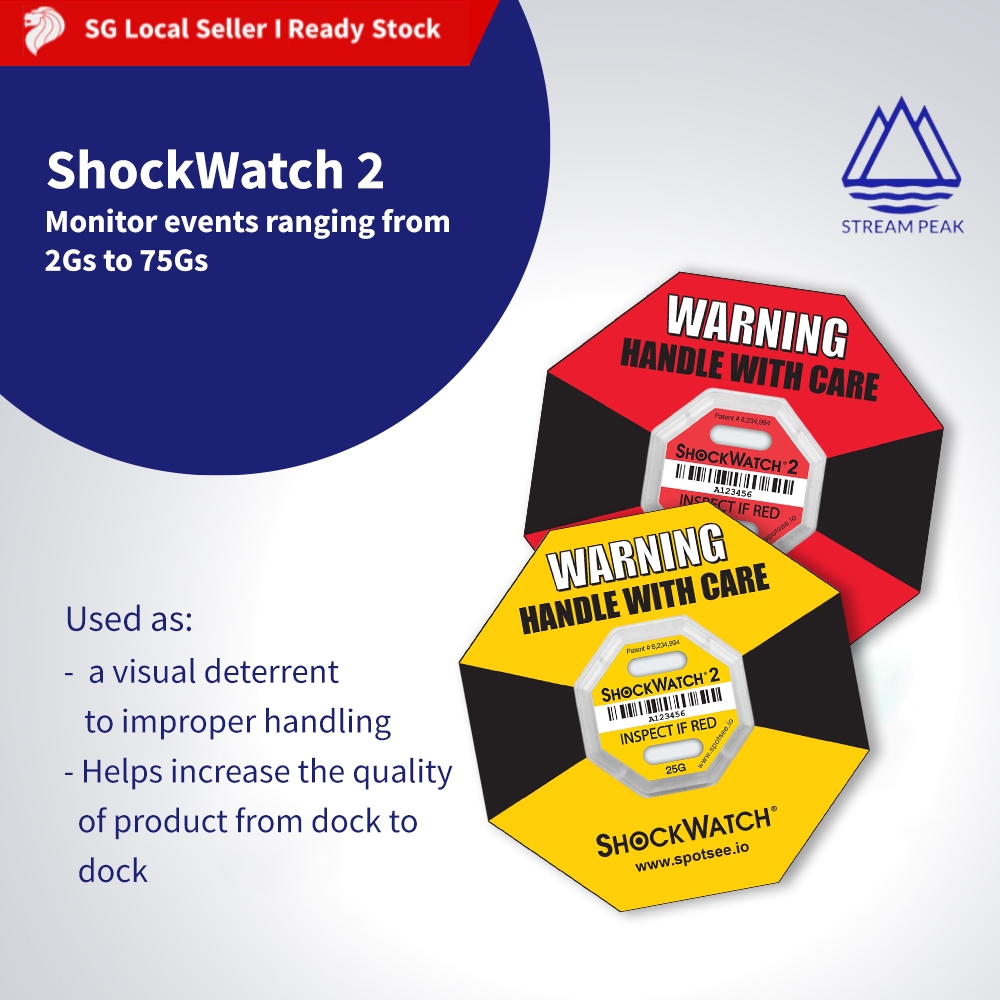 ShockWatch 2 Single Use Shock and Impact Indicator | Shopee Malaysia