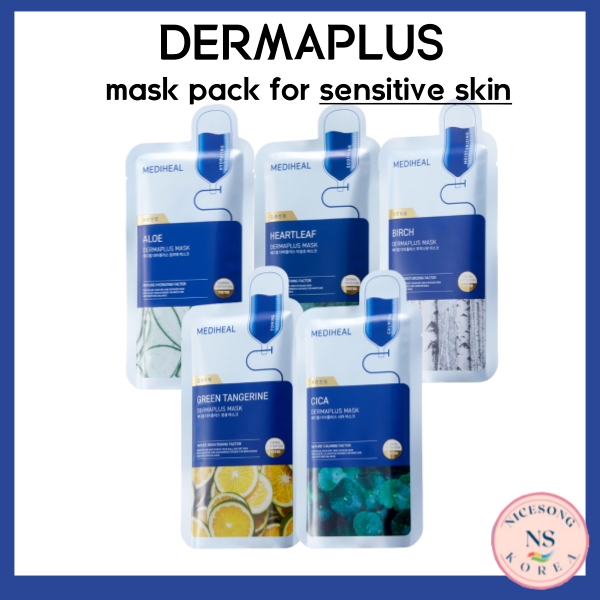 [Mediheal]DermaPlus mask pack 22ml(aloe,heartleaf,cica,green tangerine ...