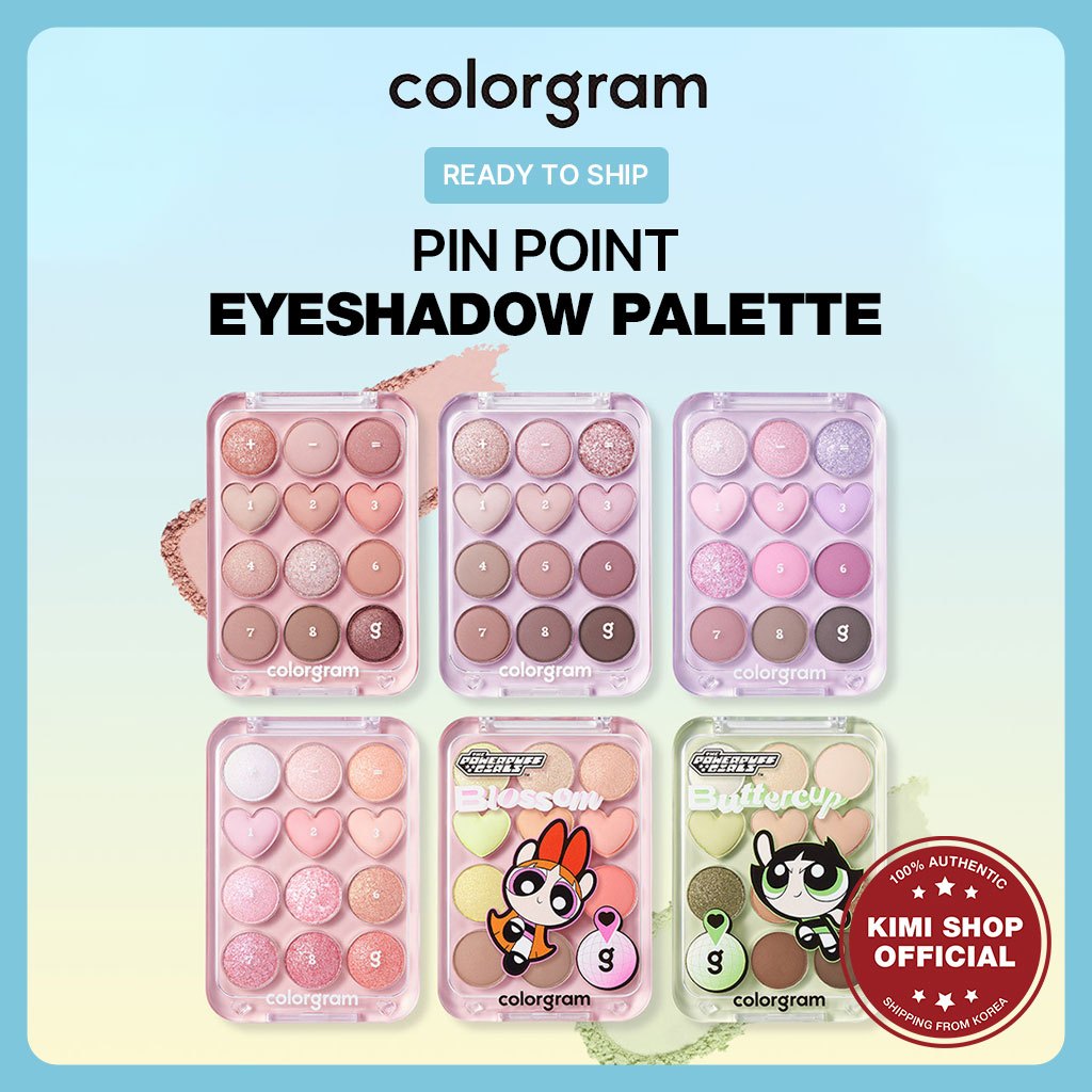 [COLORGRAM] Pin Point Eyeshadow Palette 6Colors The Powerpuff Girls ...