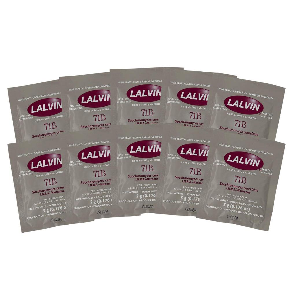 Lalvin - UX-Y1XE-IDOI Wine Yeast 71B Yeast, 10 Packs, Multicolor ...