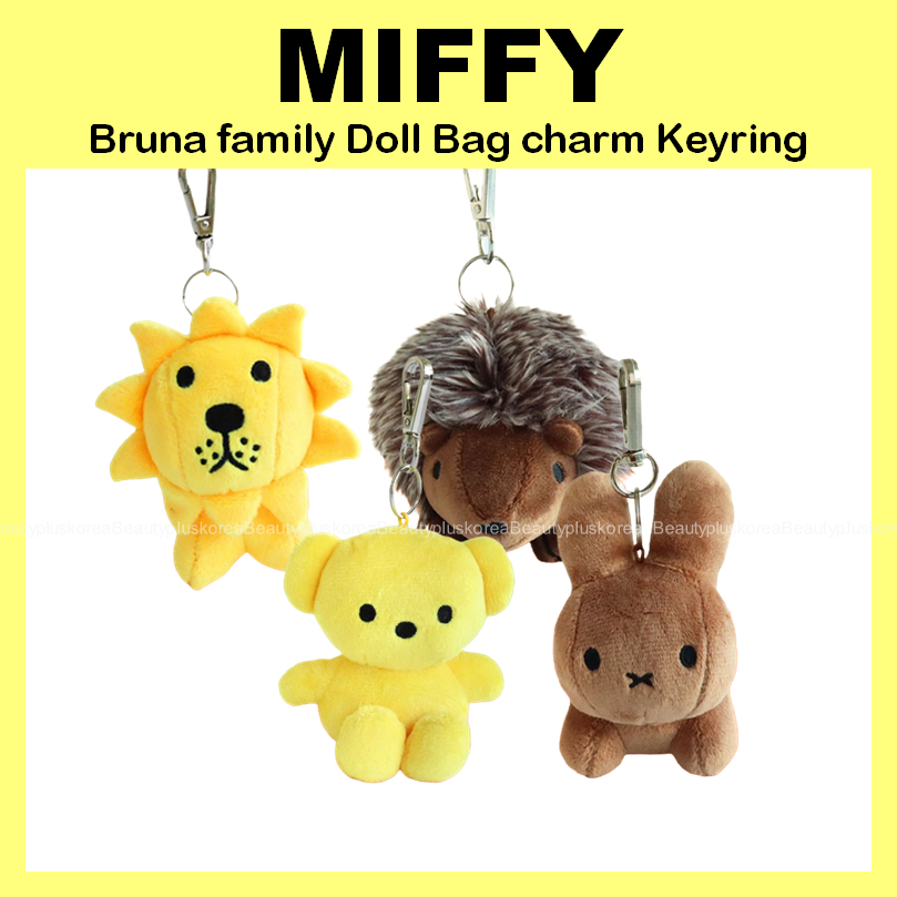 [MIFFY] Bruna family Doll Bag charm Keyring (Brown / Bear / Hedgehog ...