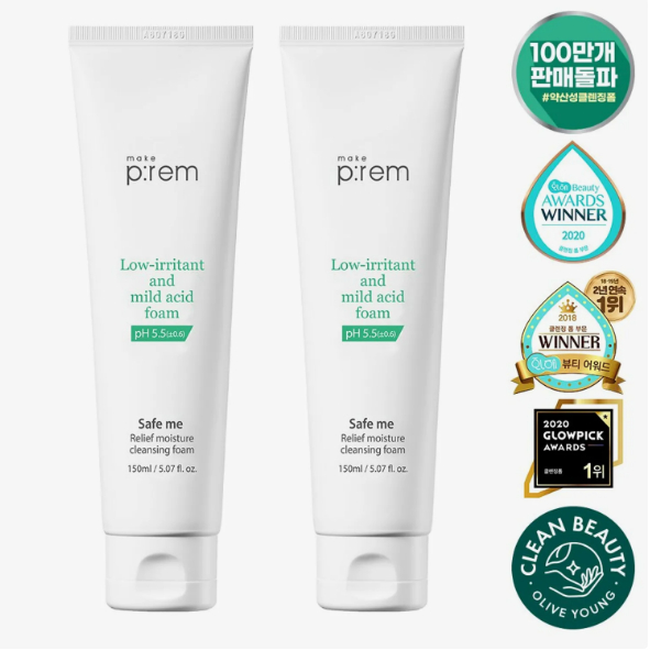 Makeprem Safe Me Relief Moisture Cleansing Foam 250mL | Shopee Malaysia