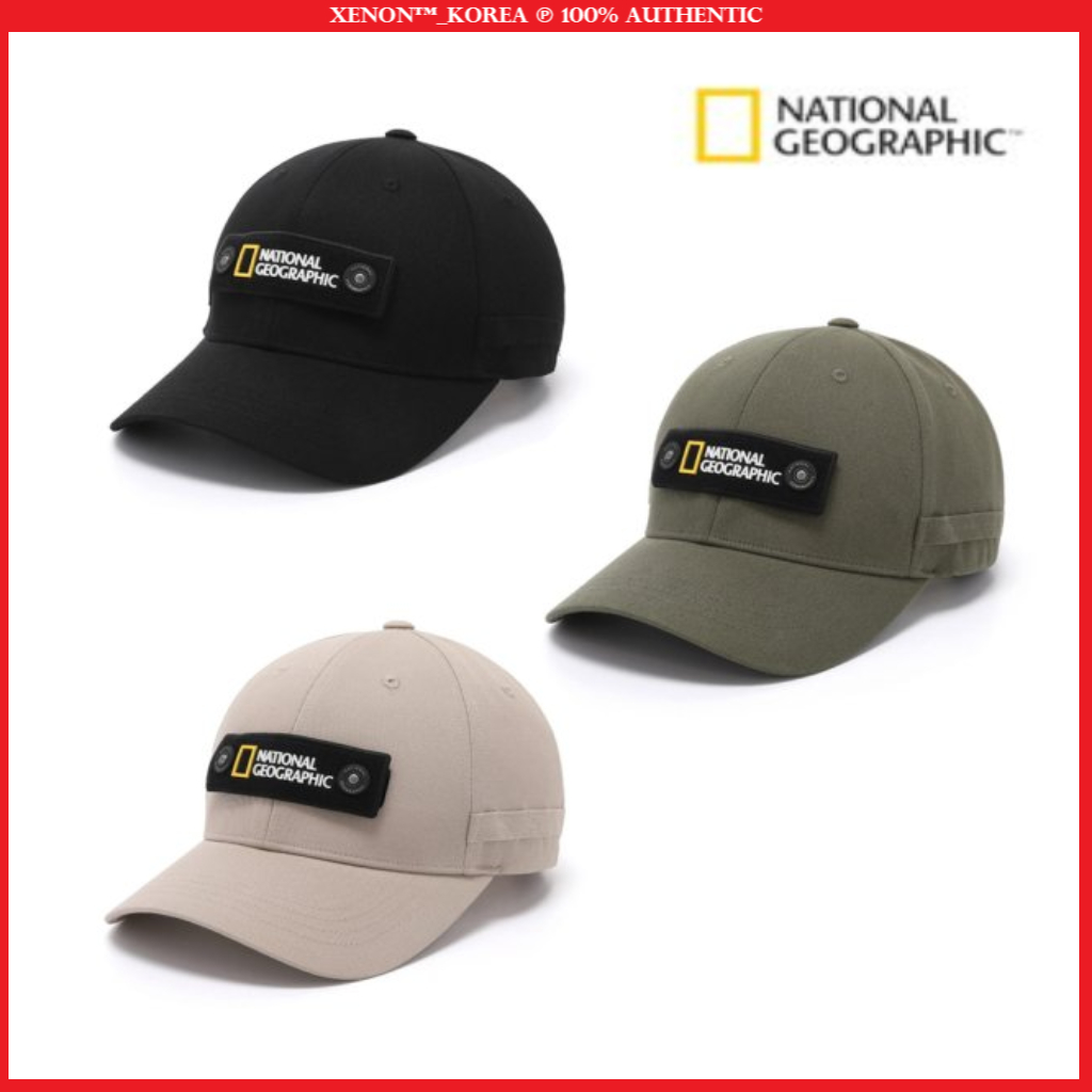 [NATIONAL GEOGRAPHIC] N255AHA580 Engineered Ball Cap BLACK/KHAKI/BEIGE ...