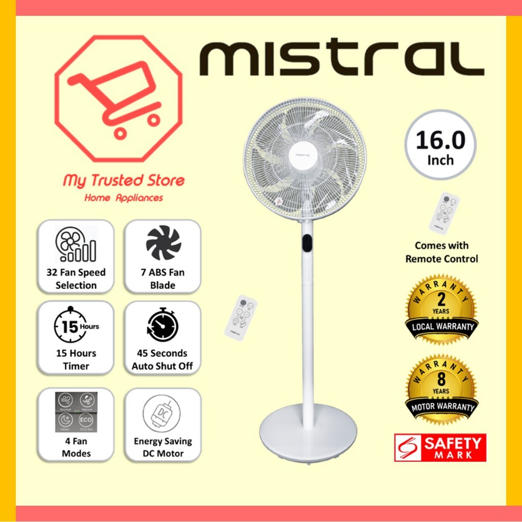 Mistral 16" DC Stand Fan with Remote MIF407R | Shopee Malaysia