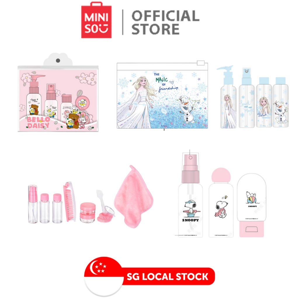 MINISO Travel Size Reusable Bottles (Snoopy/Travel Kit/ Disney Frozen ...
