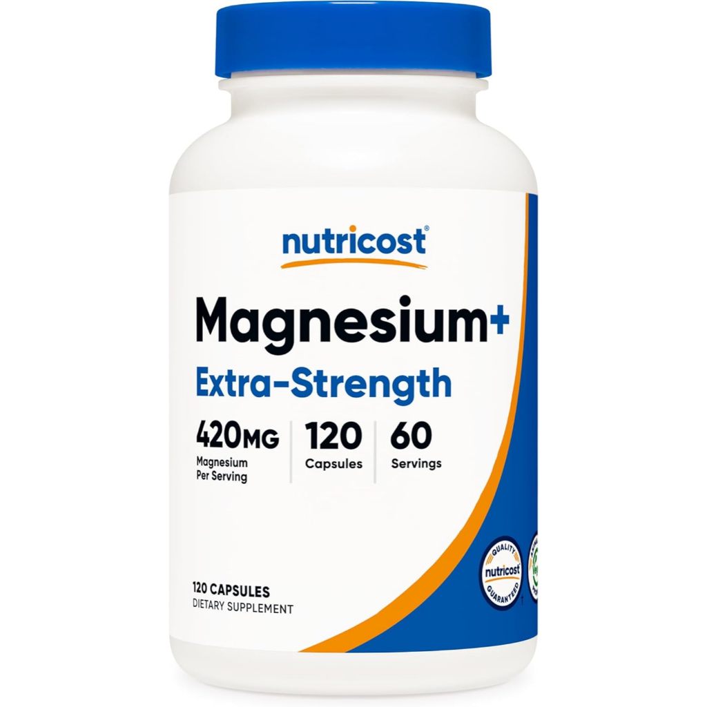Nutricost Magnesium+ Extra Strength 420mg, 120 Capsules - 60 Servings ...