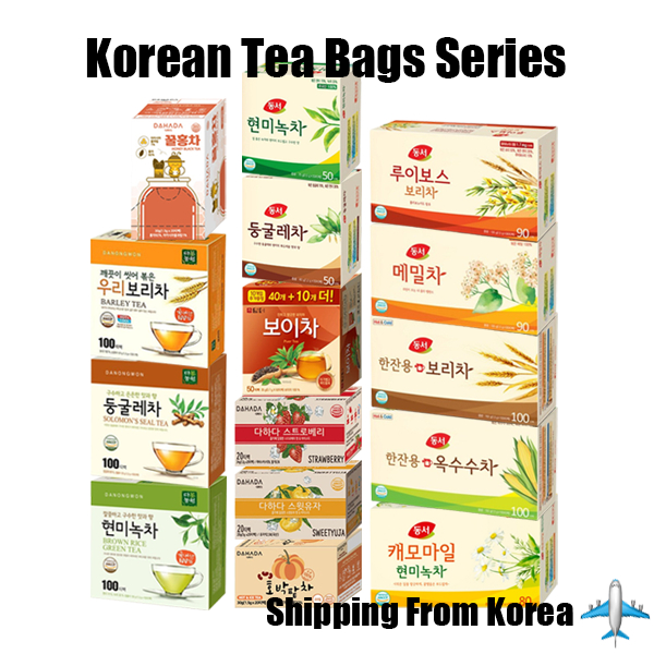 Korean Tea Bags Series｜Brown Rice Green Tea / Solomon's Seal Tea ...