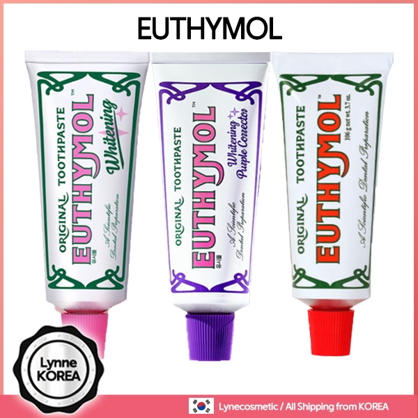 EUTHYMOL Whitening / Purple Corrector / Original Toothpaste 106g [3 ...
